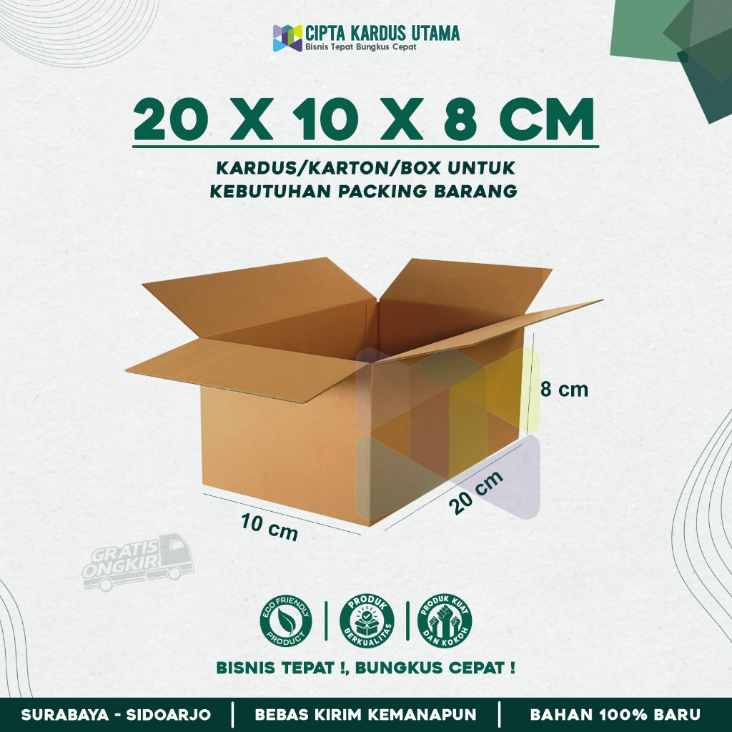 Jual Kardus packing 20x10x8 cm | Box Packing | Karton Packing | Shopee ...