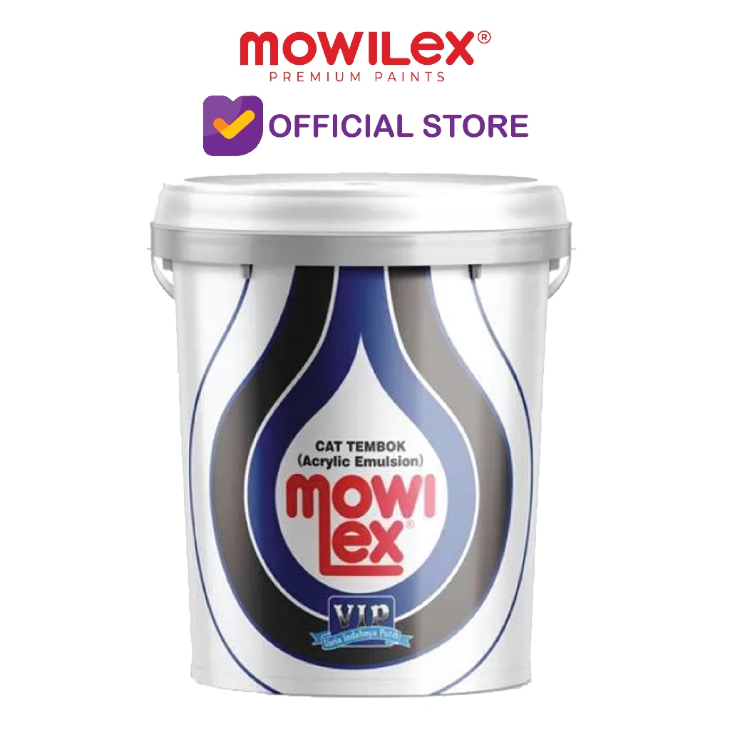 Jual CAT TEMBOK MOWILEX EMULSION VIP E1000 PUTIH PRIMA 20L PAIL ...