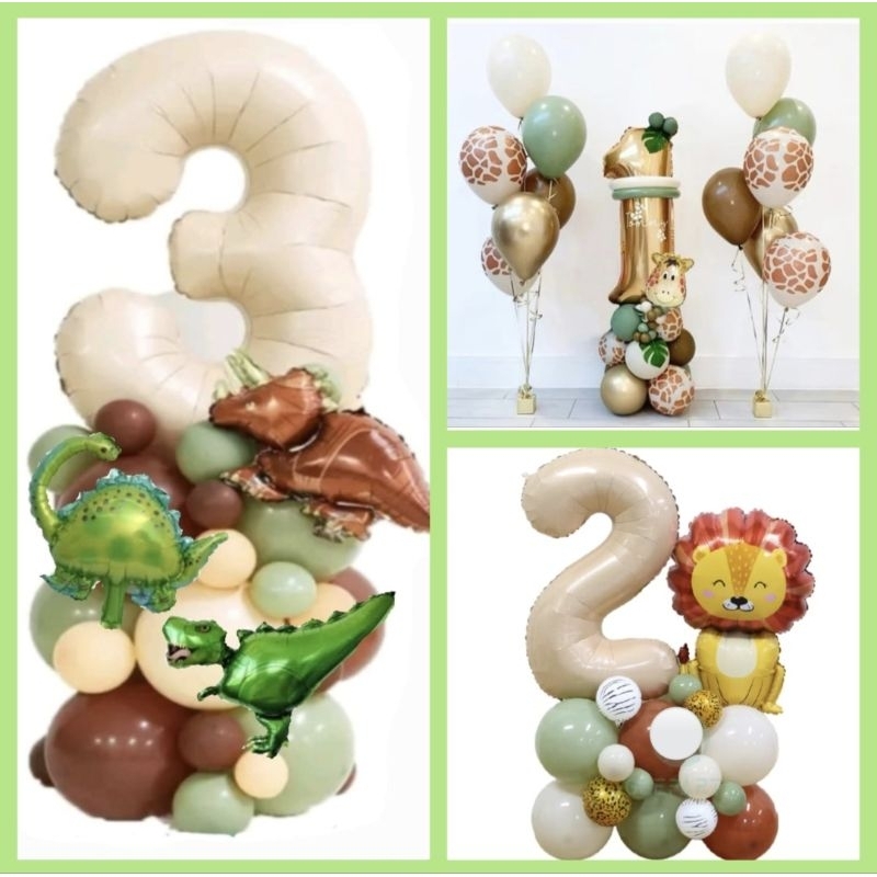 Jual Paket standing balon foil animal jerapah/balon latex jerapah/set ...