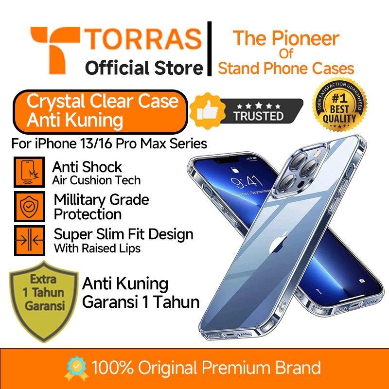 Jual TORRAS Crystal Clear Case Softcase iPhone 13/14/15/16 Pro Max Anti ...