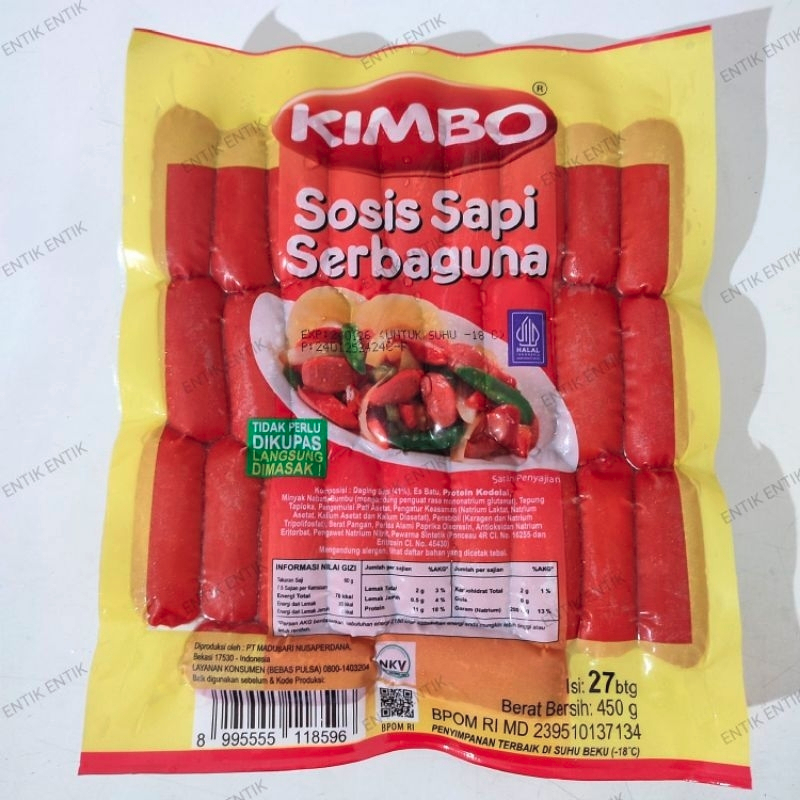 Jual SOSIS KIMBO COCKTAIL MERAH 450GR ISI 27PCS | Shopee Indonesia
