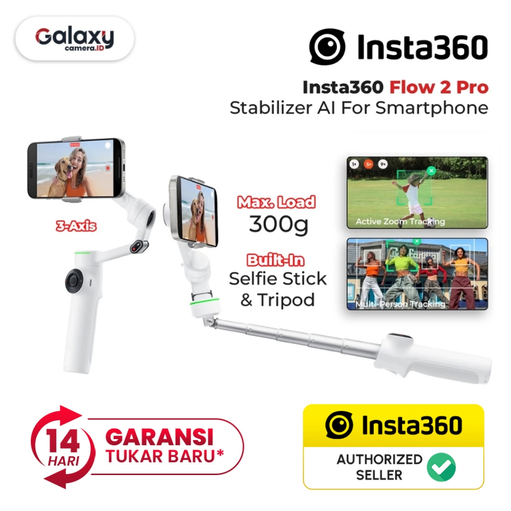 Jual Insta360 Flow 2 Pro 3-Axis AI Gimbal Stabilizer For Smartphone ...
