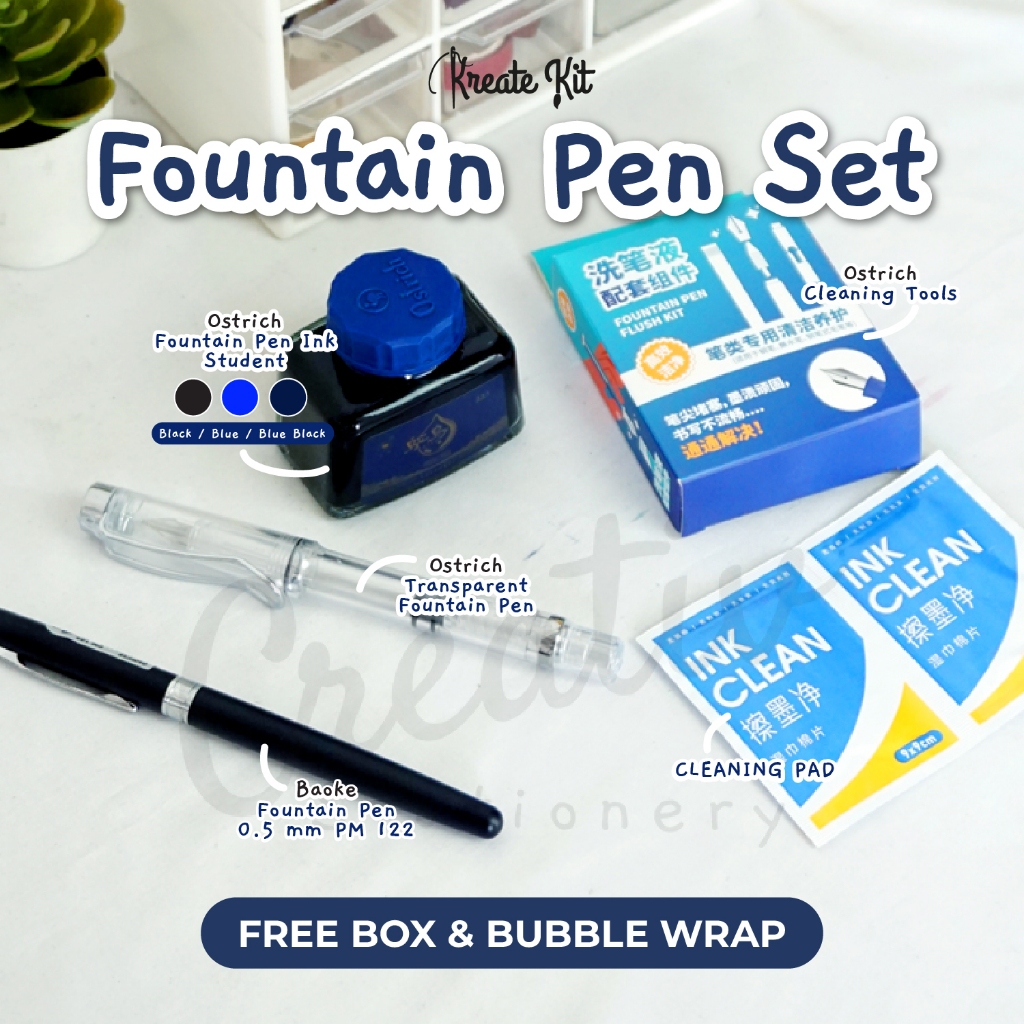 Jual Fountain Pen Kit Set Premium Basic Pena Tinta Kaligrafi Kreate Kit ...