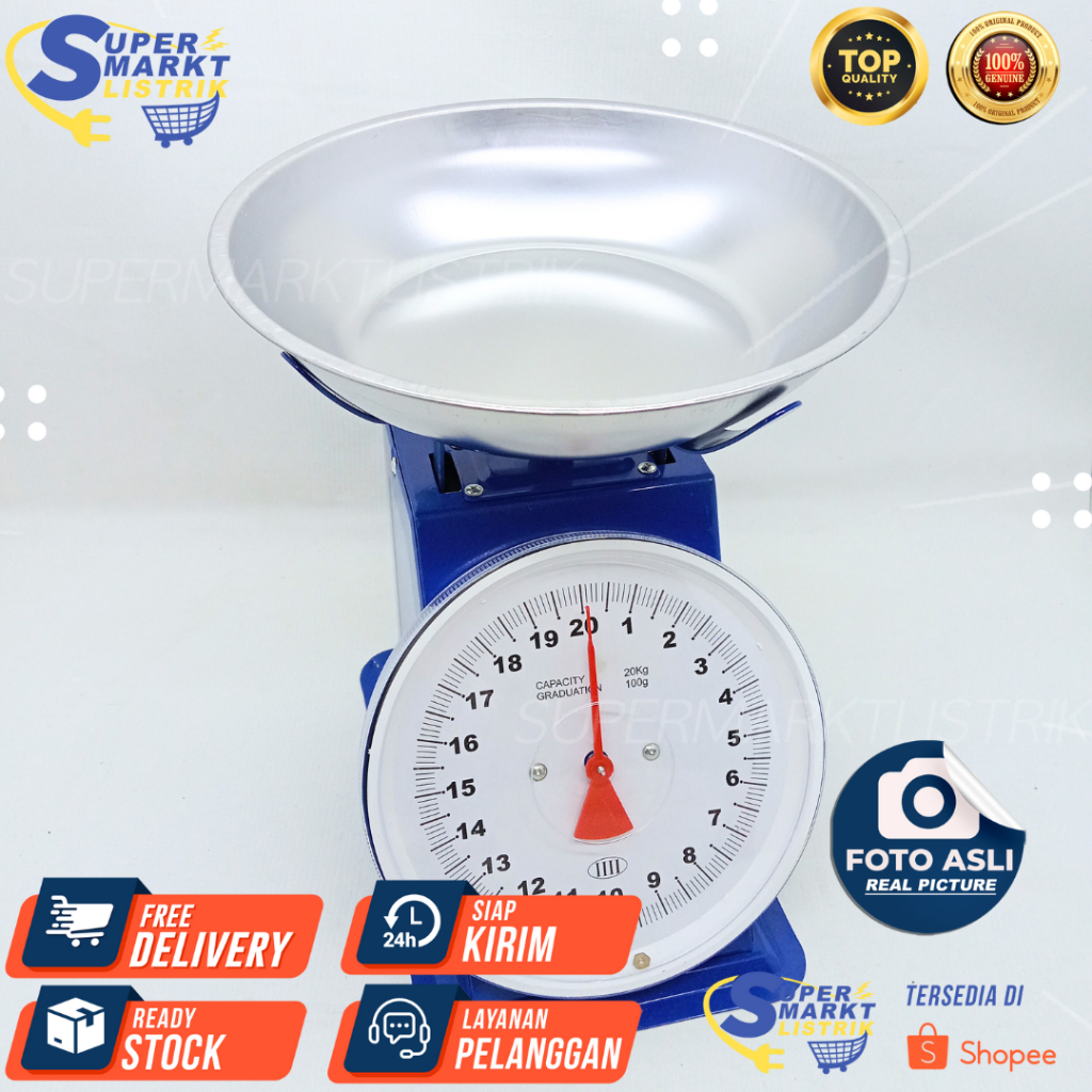 Jual Timbangan Buah 20kg Analog Timbangan Duduk Timbangan Buah Jarum Analog 20 Kg | Shopee Indonesia
