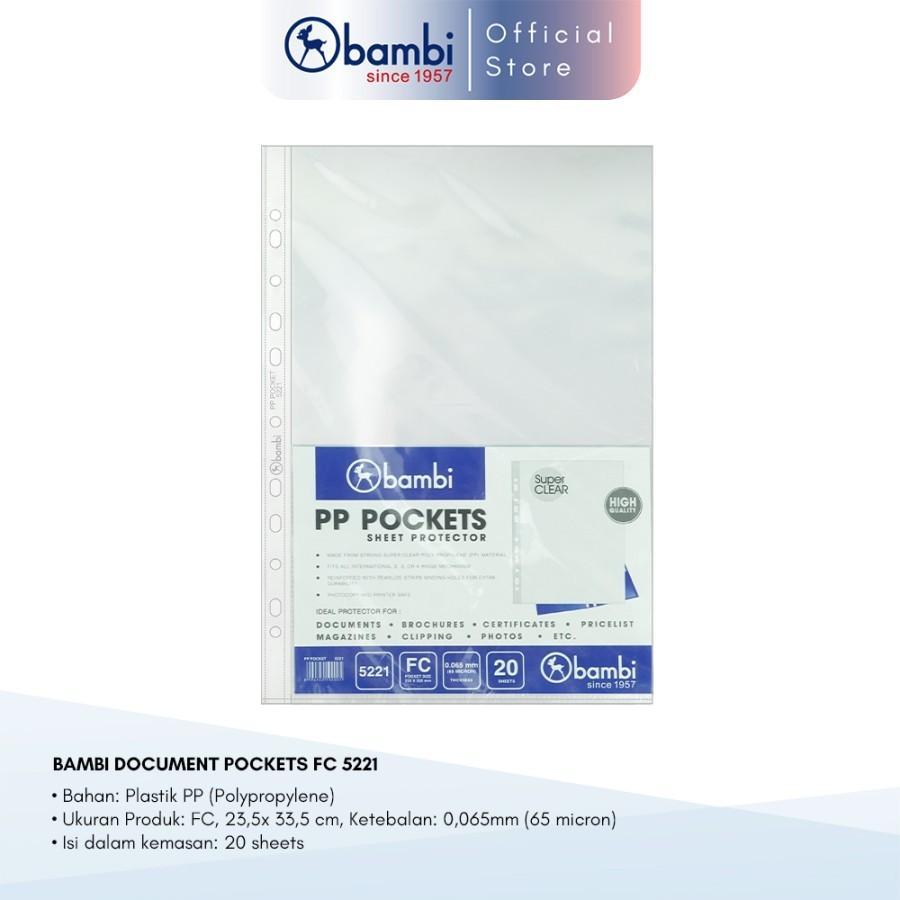 Jual PP Pocket Folio Bambi 5221 (1 pak / 20 pcs) | Shopee Indonesia