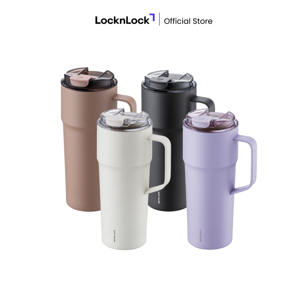 Jual LocknLock Metro Cafe Ceramic Coating Tumbler With Handle 750ml ...