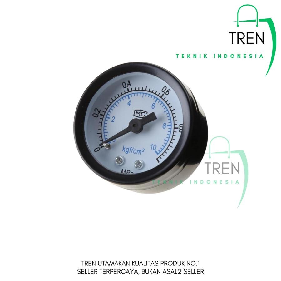 Jual Manometer Pressure Gauge Range 0-1 MPA 10 Bar 150 PSI Type Payung ...