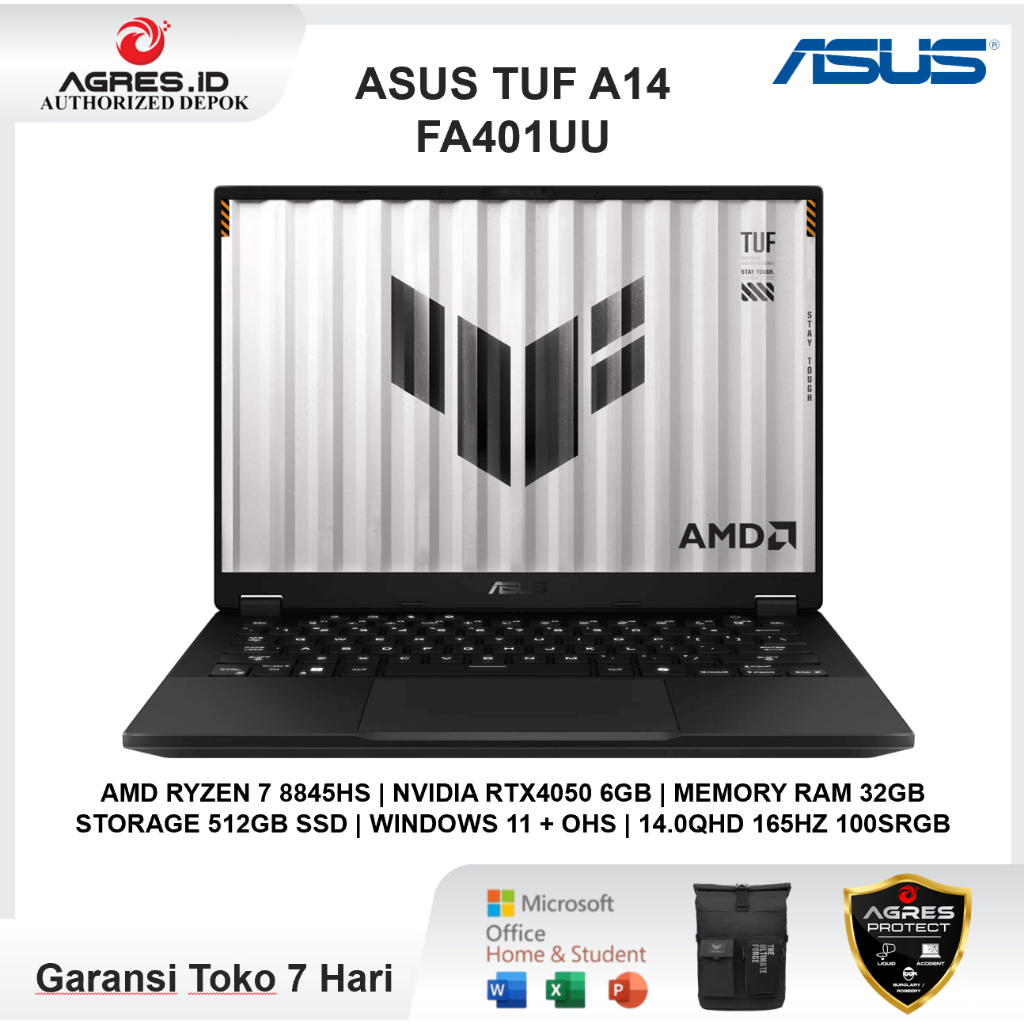 Jual Asus TUF A14 FA401UU | AMD Ryzen 7 8845HS | RTX4050 6GB | 32GB ...