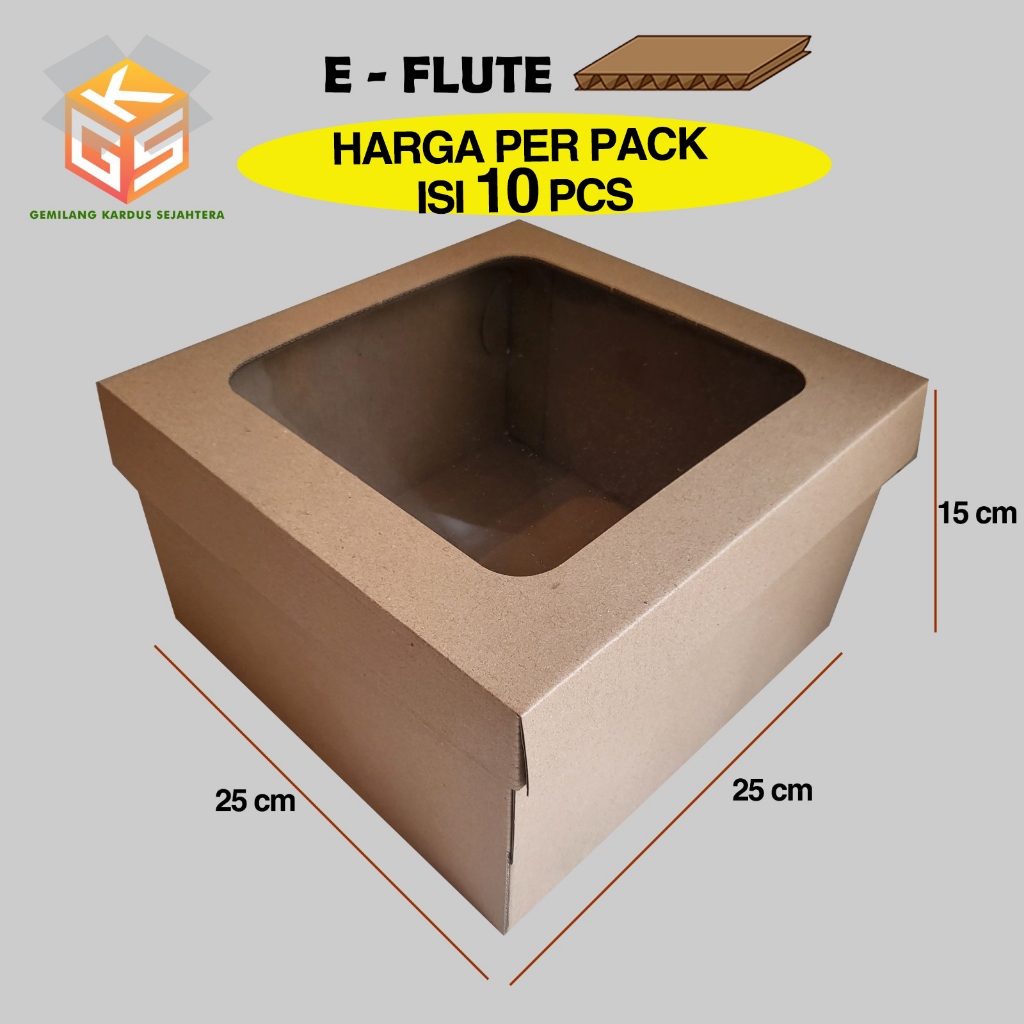 Jual Kardus Mika | 25x25x15 | 10pcs | Dus Mika 25x25x15 | Box Mika ...