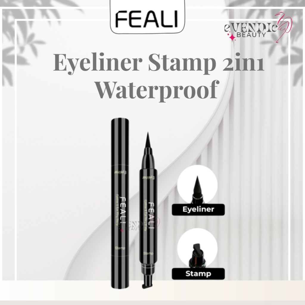 Jual READY FEALI Eyeliner Stamp 2in1 Waterproof Liquid Duo Eyeliner ...