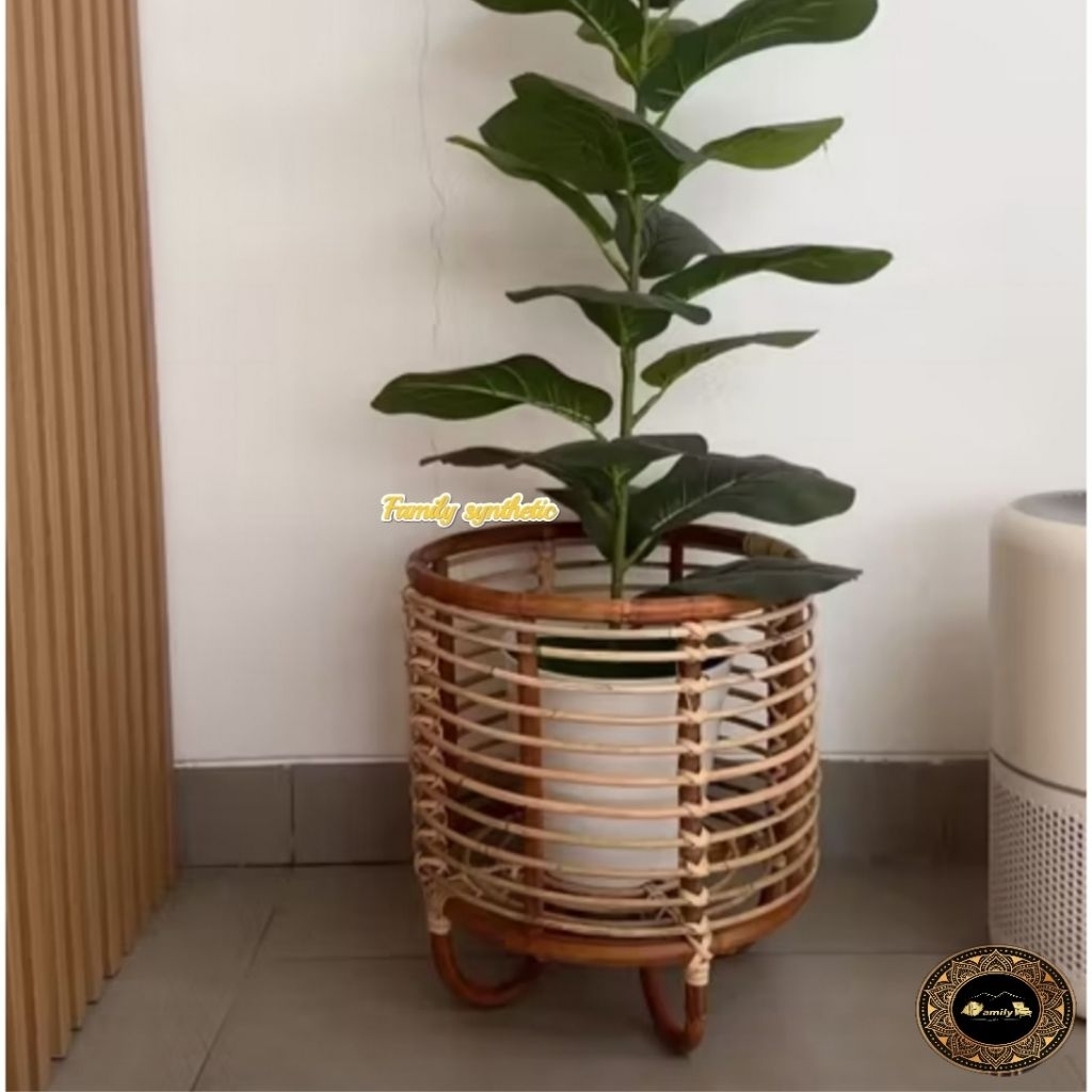 Jual Standing Pot Rotan Asli Alami Full Verniss Kualitas Eksport Murah ...