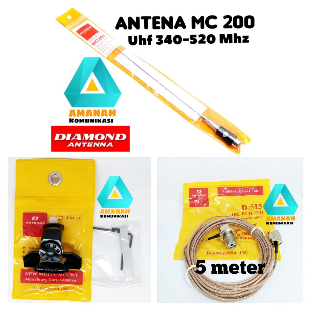 Jual Paket antena radio rig uhf 350 mhz diamond | Shopee Indonesia