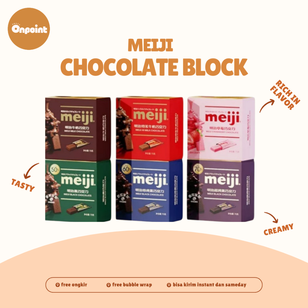 Jual Meiji Chocolate Box Series 75g | Snack Cokelat Box Meiji Aneka Rasa | Shopee Indonesia