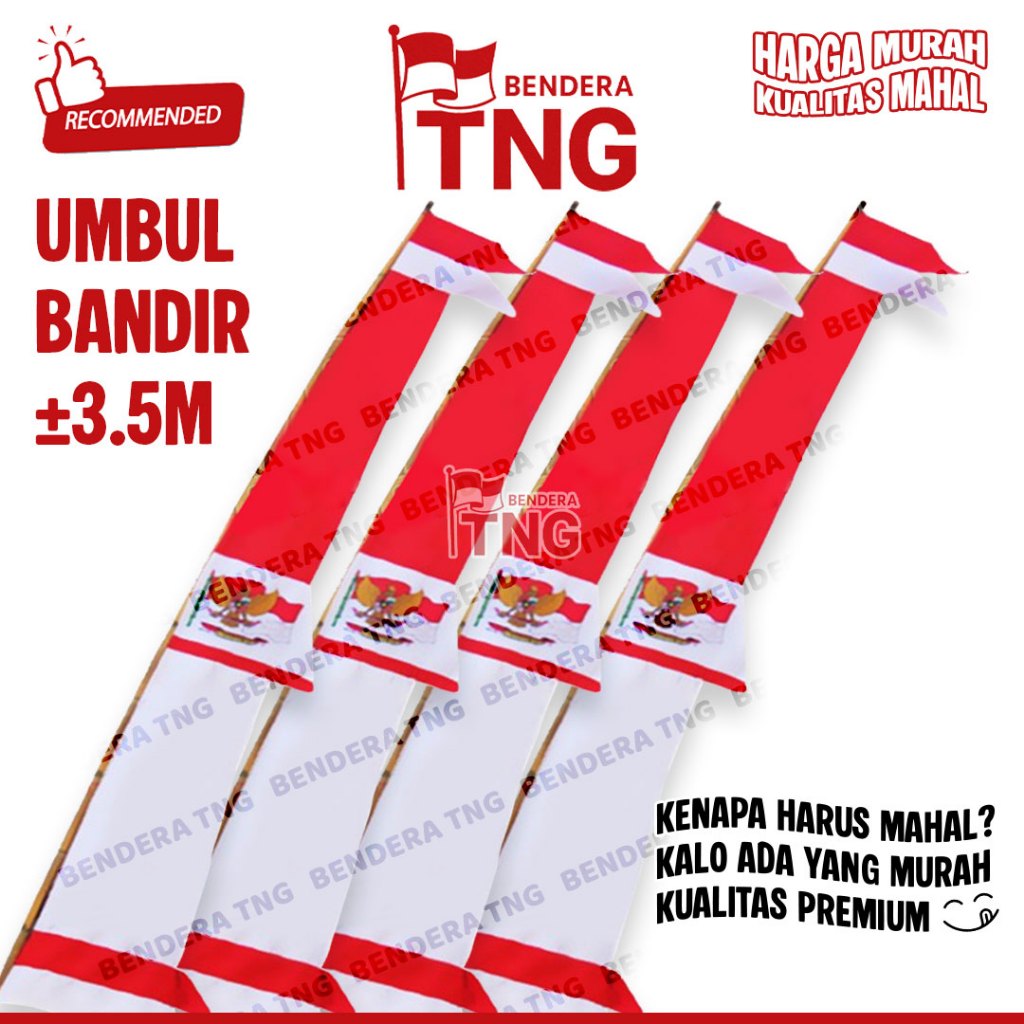Jual HUT RI Bendera Umbul-umbul Merah putih Sablon Garuda Bendera dirgahayu Indonesia | Shopee ...