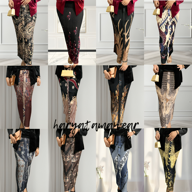 Jual Rok Batik Slim Fit - Plisket Span Wiru - Bawahan Kebaya Press Body ...