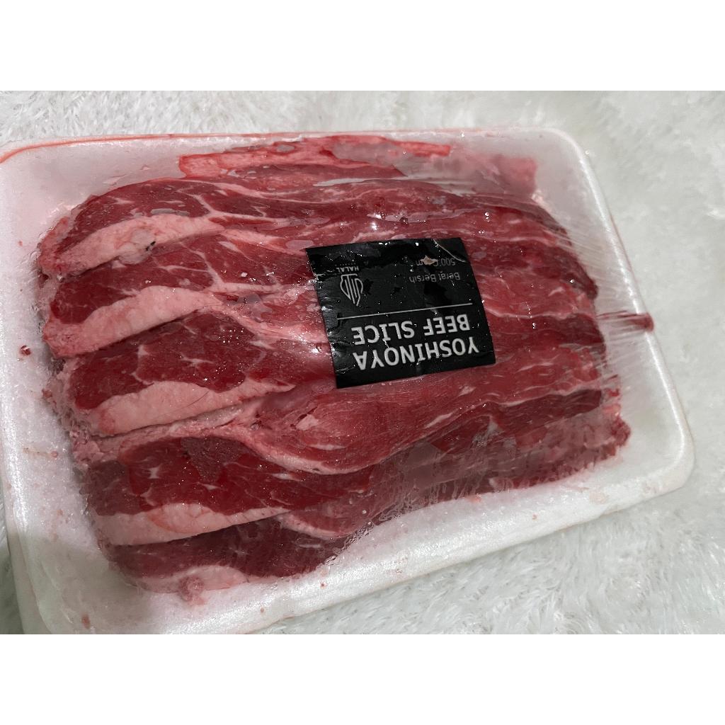Jual Daging Sapi Slice Yoshinoya US Beef Slice 500 Gram / daging slice ...
