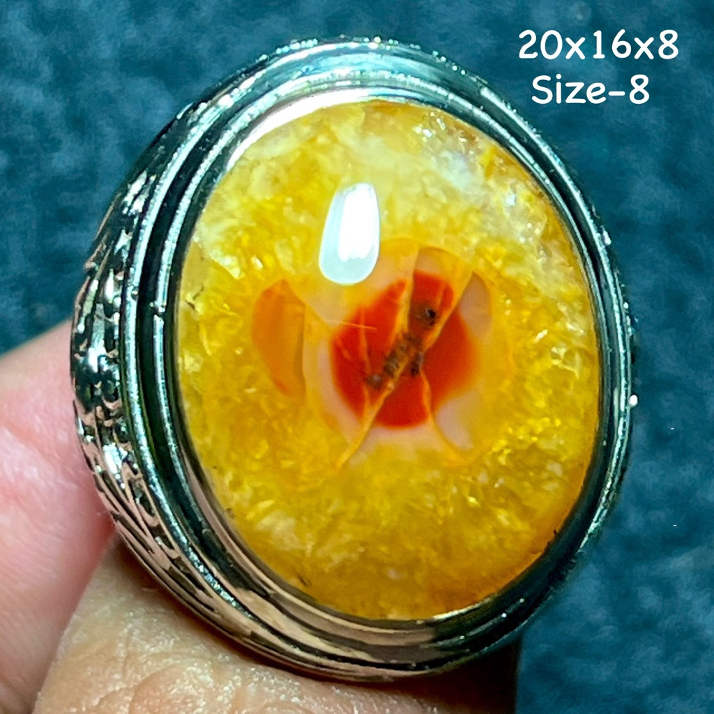 Jual Cincin Batu Akik Natural Baturaja Serat Cendana Kristal (Asli Alam ...