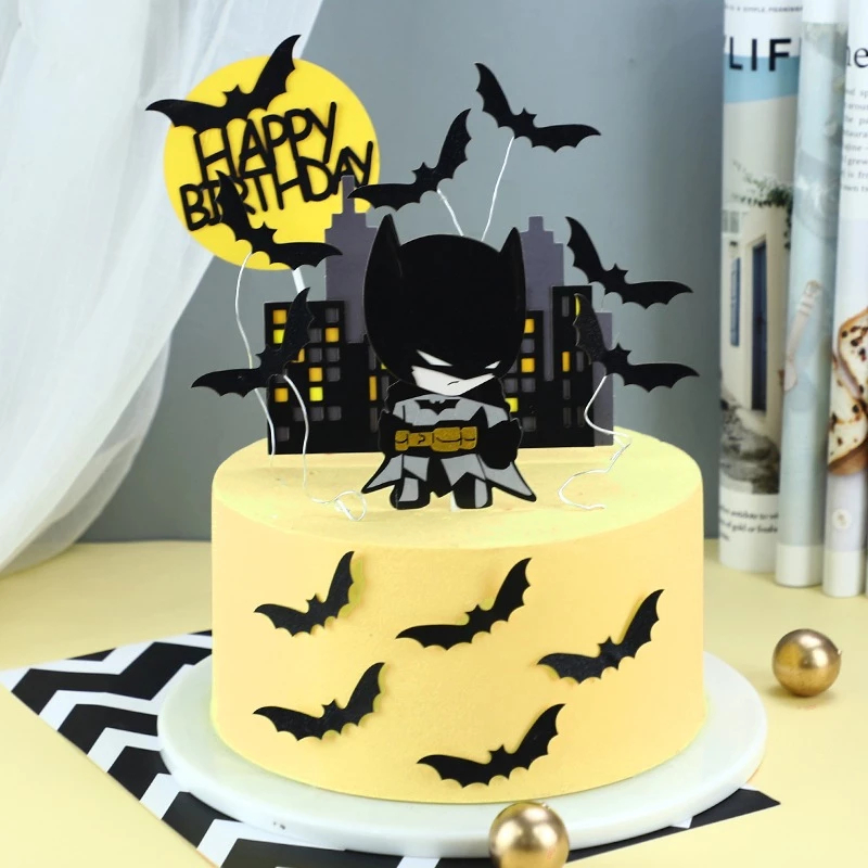 Jual Topper CAke Batman Karton Kelelawar Tulisan Happy Birthday ...