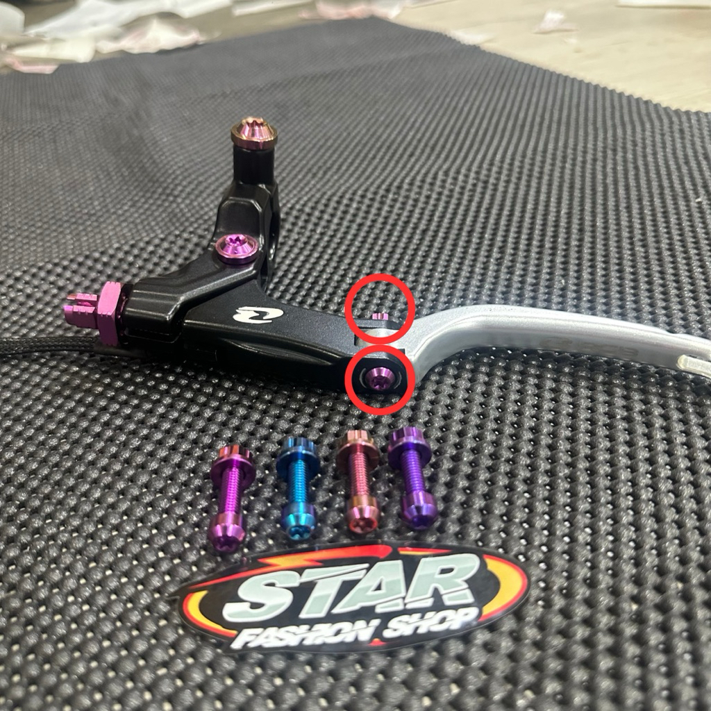 Jual Baut + mur Titanium set Hendle kiri RCB S1 baut 1pcs mur 1pcs ...