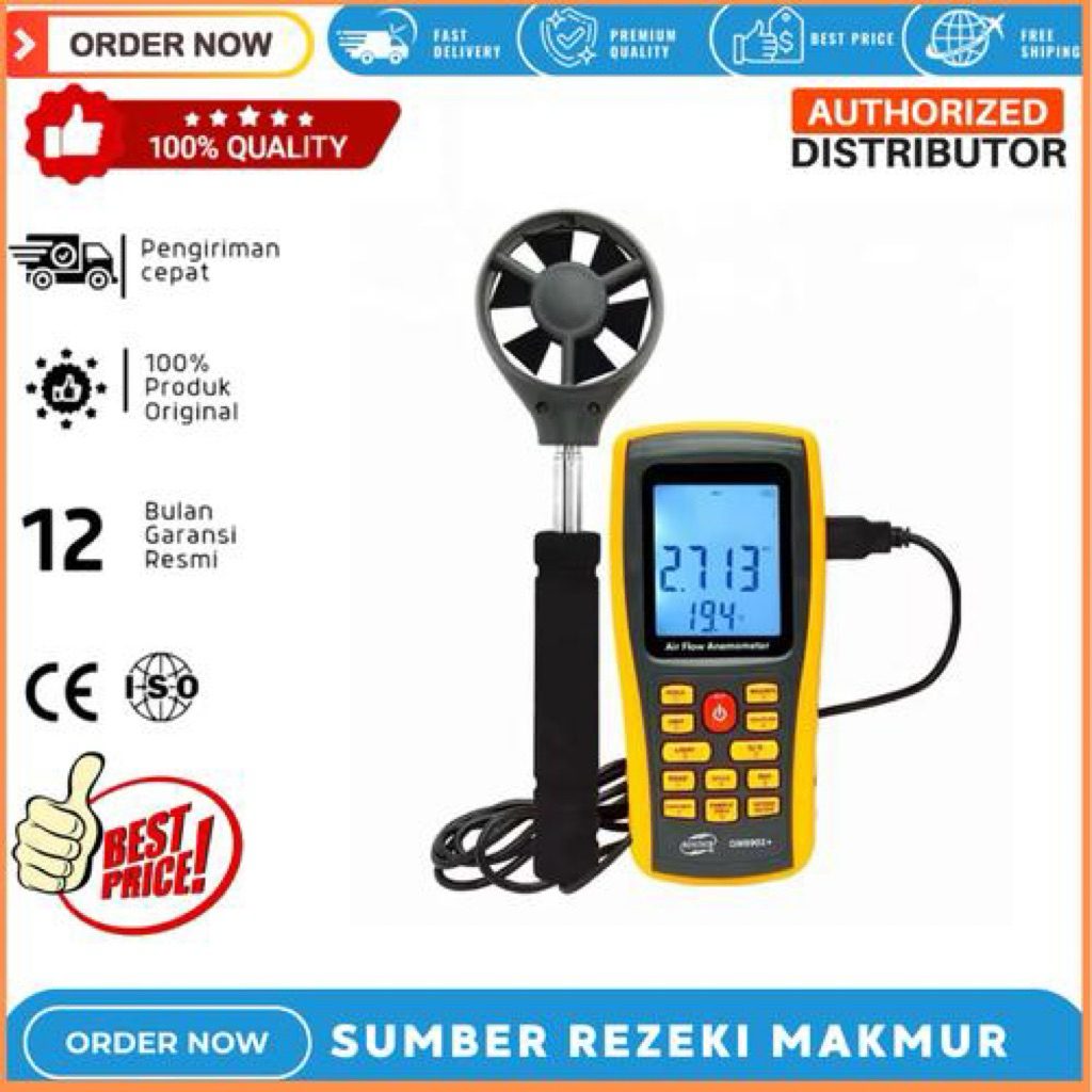 Jual GM8902 Benetech Anemometer Data Logger Flow Meter GM-8902 CFM Loger | Shopee Indonesia