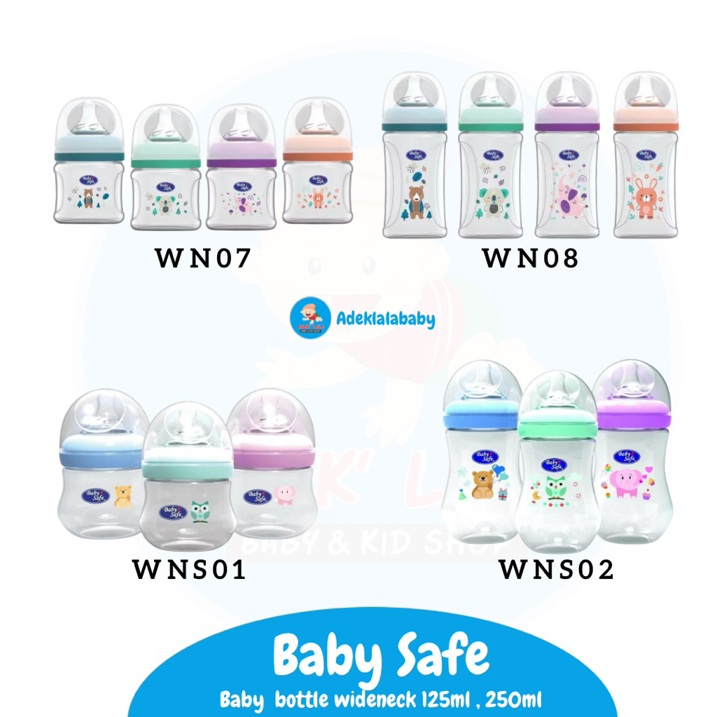 Jual Botol Baby Safe Wide Neck 125ml/ 250 ml | Shopee Indonesia