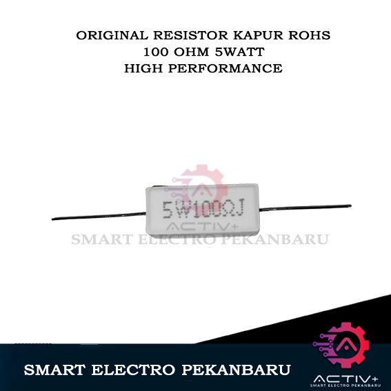 Jual ORIGINAL 5W 100 OHM RESISTOR KAPUR 100OHM R 5WATT 100R BATU DAYA ...