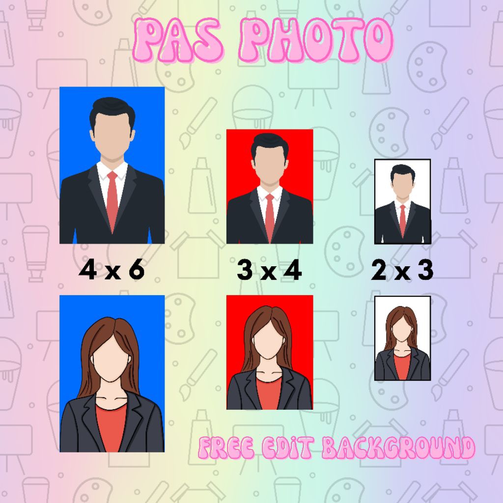 Jual PASH PHOTO FORMAL CUSTOM/FOTO SENDIRI (4X6), (3X4), (2X3 ...