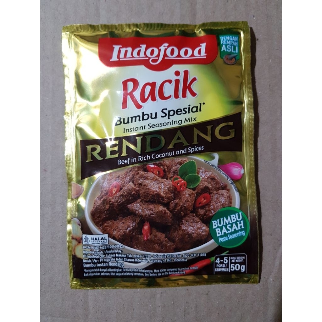 Jual Indofood Bumbu Racik Spesial Rendang, Gulai, Rawon | Shopee Indonesia