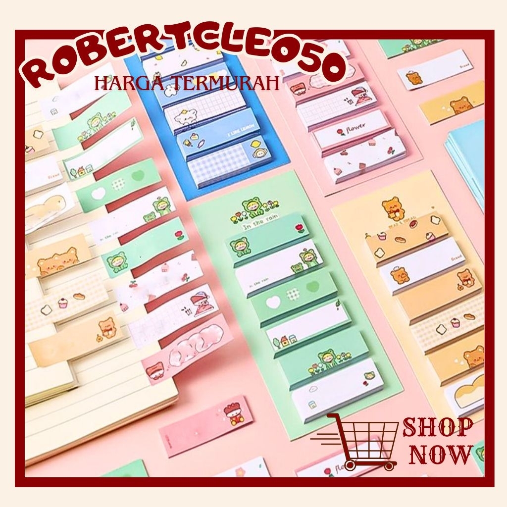 Jual Sticky Notes Lucu 6in1 Tempelan Kertas Catatan 120 Lembar | Shopee ...