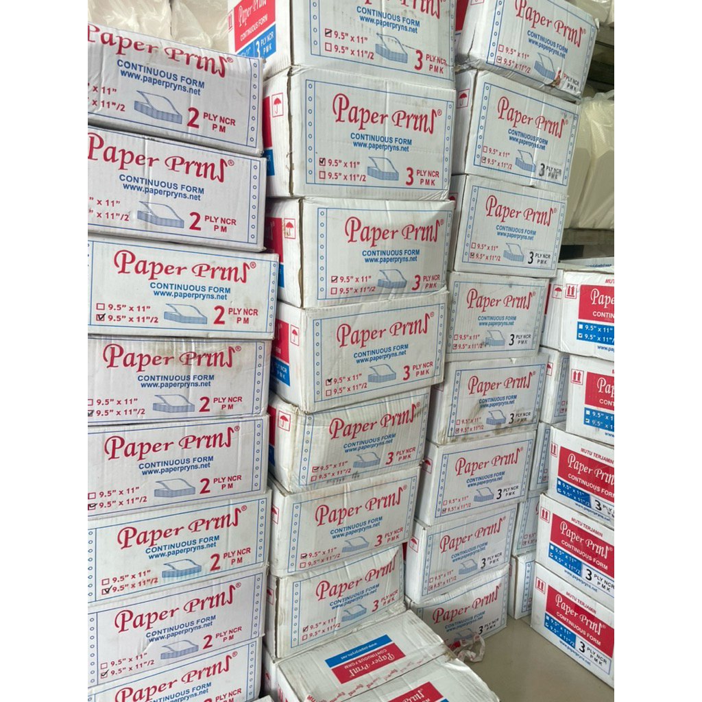 Jual Kertas Faktur Paperpryns Continuous Form NCR 2PLY Bagi 2 (9,5" x ...