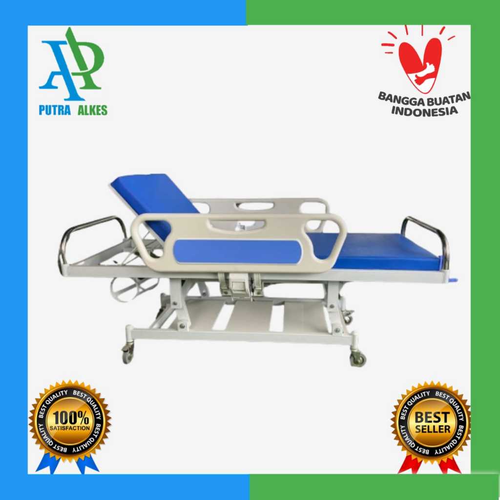 Jual Brangkar Dorong Pasien UGD Hi Lo | Mobile Bed Emergency Brankar ...