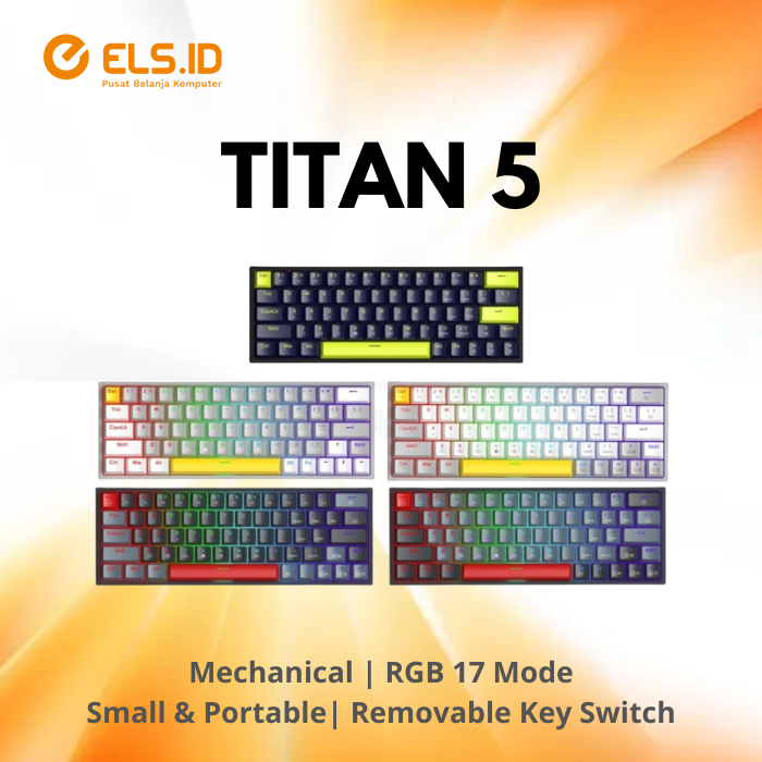 Jual Gamen Titan 5 Keyboard Gaming Mechanical RGB | Shopee Indonesia