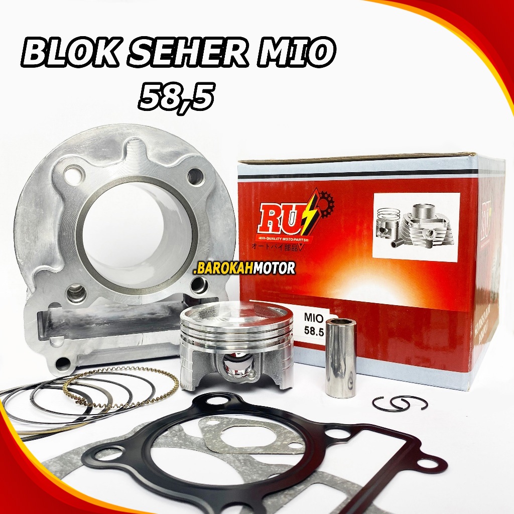 Jual BLOK BORING SEHER SET MIO 58,5 54,5 BORE UP RUI | Shopee Indonesia