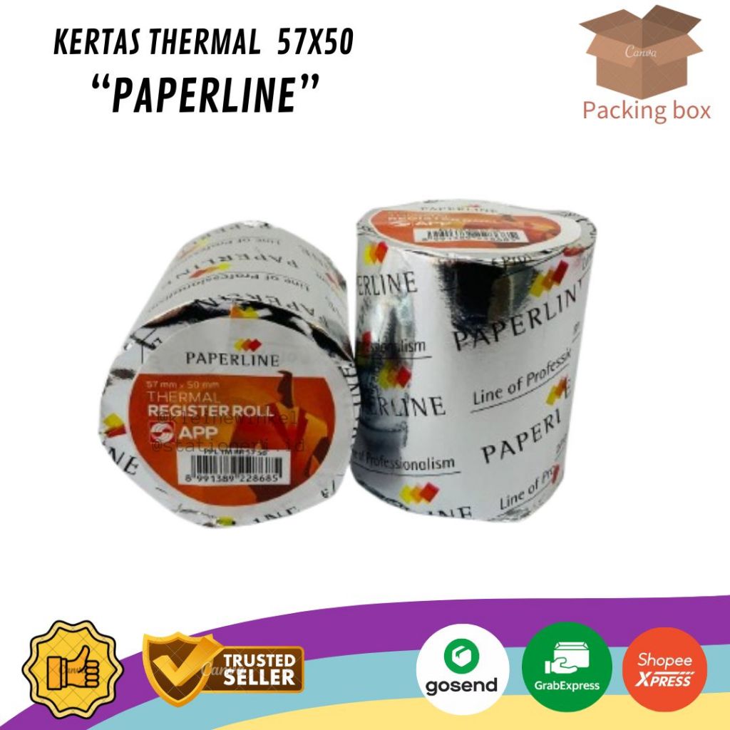 Jual Kertas Thermal Roll PAPERLINE 57x50 isi 10 [ 1 SLOP ] | Shopee ...