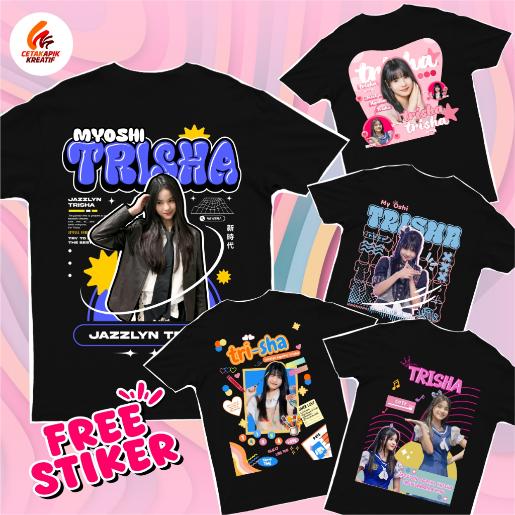 Jual (Free Sticker + Ganci) KAOS MEMBER JKT48 MY OSHI TRISHA - BAJU T-SHIRT VIRAL JKT48 COMBED ...
