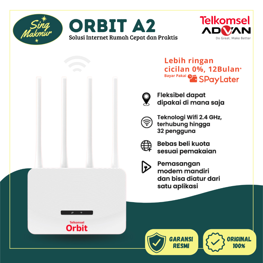 Jual Advan Telkomsel Orbit Star A2 Modem Router 4G WiFi 4 Antena Port ...