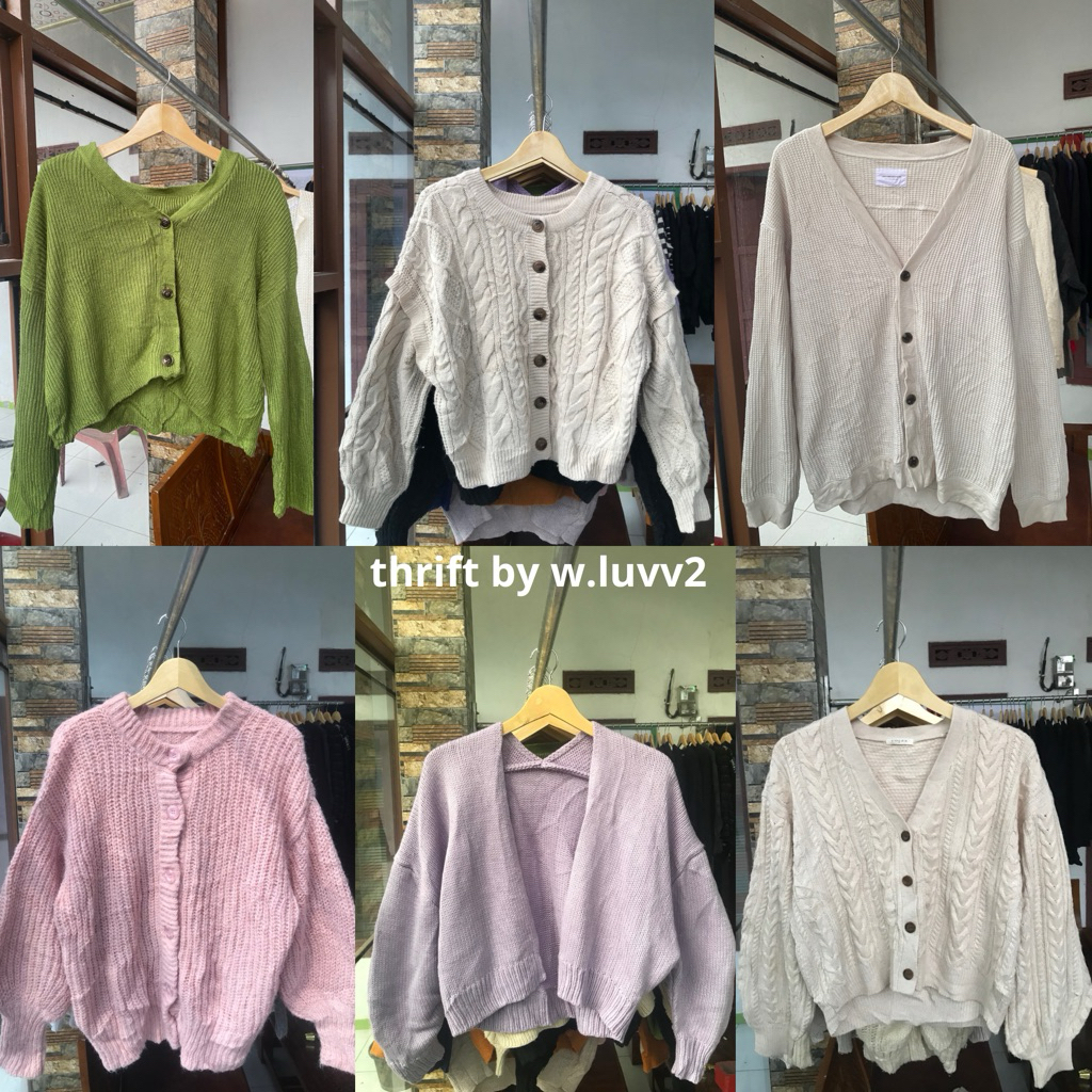 Jual SALE PRELOVED BLOUSE KNIT RAJUT CARDI OUTER JACKET KOREAN STYLE ...