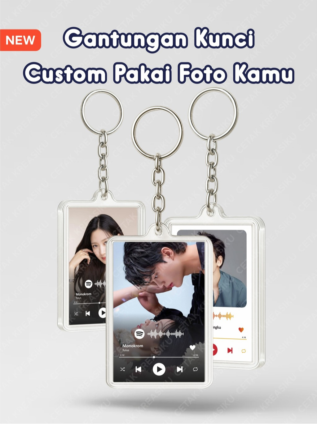 Jual Gantungan Kunci Custom Bahan Akrilik Cetak Dua Sisi | Ganci Spotify | Keychain | Shopee ...