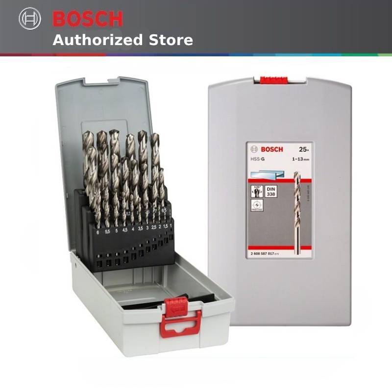Jual BOSCH Metal Drill Bit / Mata Bor Besi Set 25PCS HSS-G PROBOX | Shopee Indonesia
