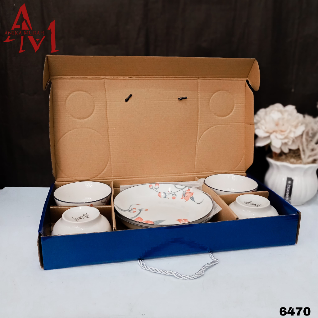 Jual MANGKOK DAN PIRING KERAMIK ( 2 PIRING & 4 MANGKOK )HA 1877 ( 6470 ...