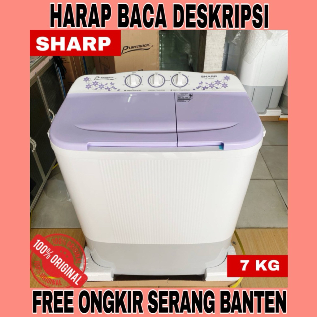 Jual Sharp Mesin Cuci 2 Tabung EST-70MW 7KG (FREE ONGKIR SERANG BANTEN ...