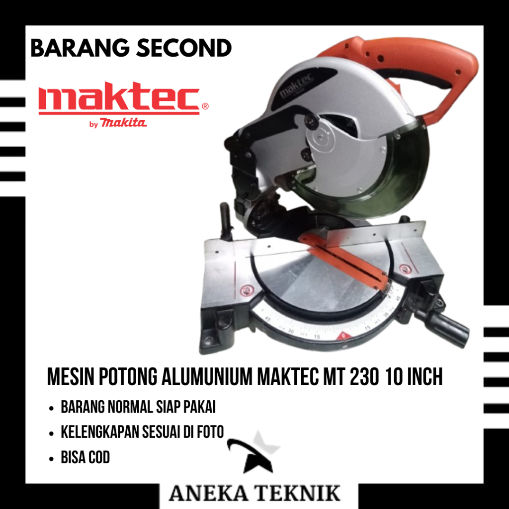 Jual Maktec MT230 Mesin Potong Aluminium / Miter Saw 10" / Mesin ...