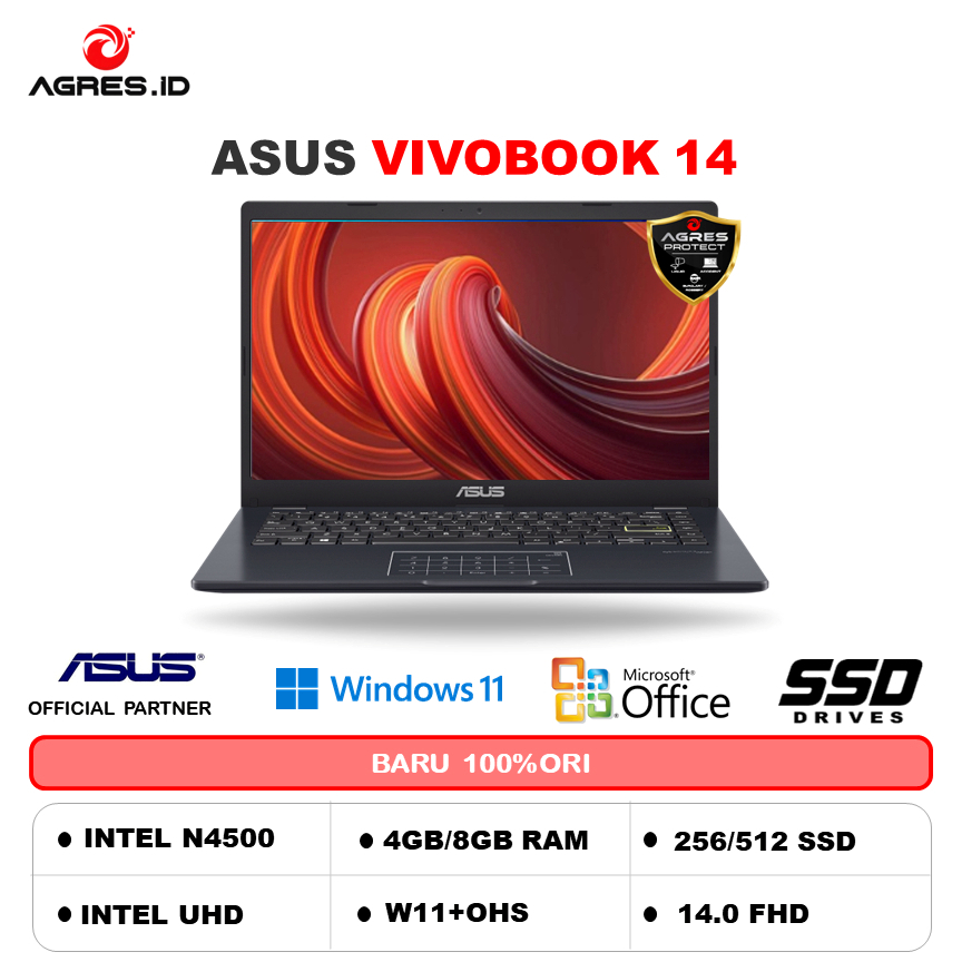 Jual ASUS VIVOBOOK GO E410KA N4500 8GB 256GB W11+OHS+O365 14.0FHD PINK GARANSI RESMI | Shopee ...