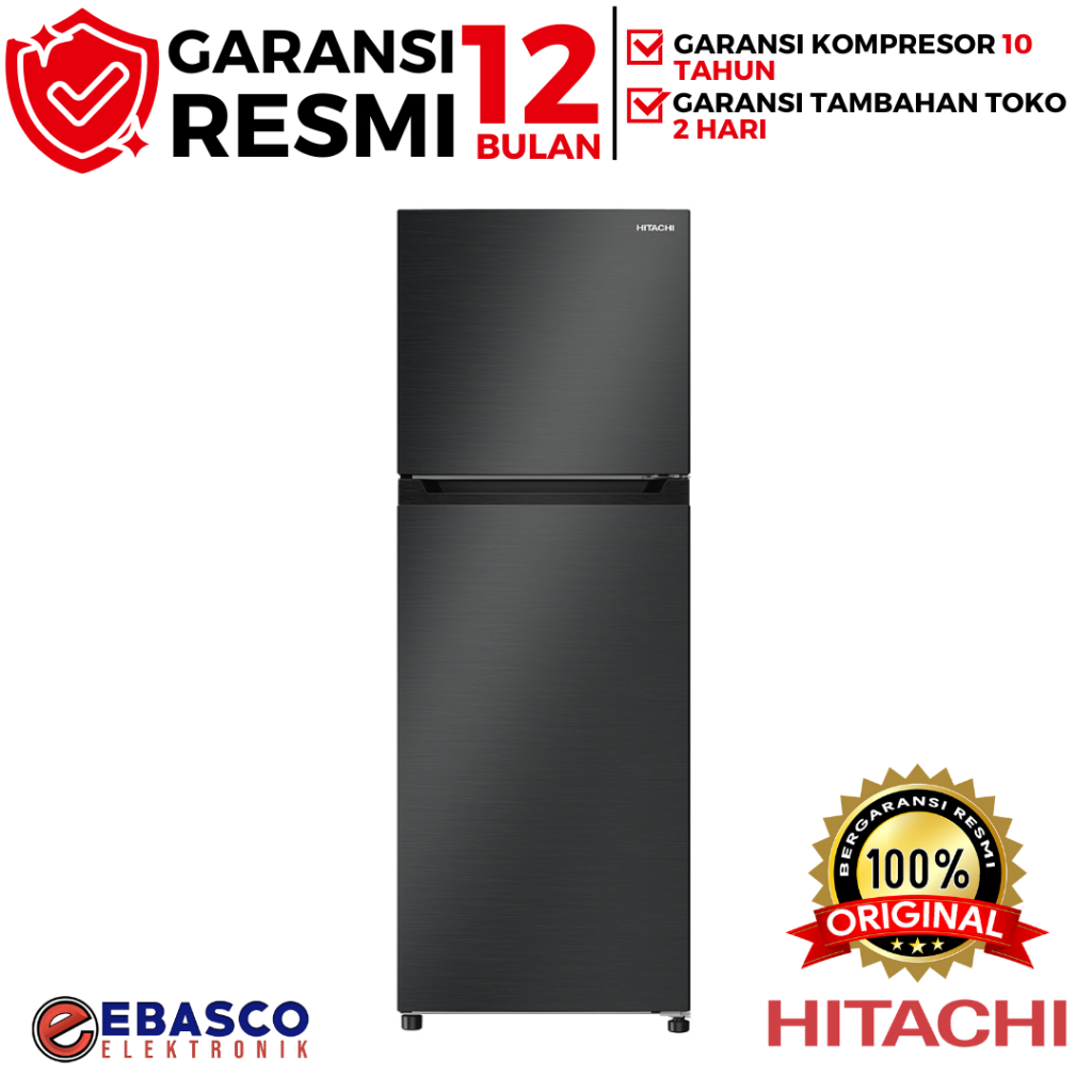 Jual HITACHI KULKAS 2 PINTU HRTN 5275 MFBBKID Kapasitas 260 L Efficient Inverter Technology ...