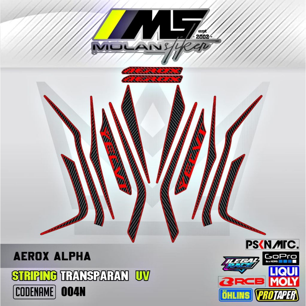 Jual Decal Sticker Striping Variasi Transparan Uv All New Aerox Turbo ...
