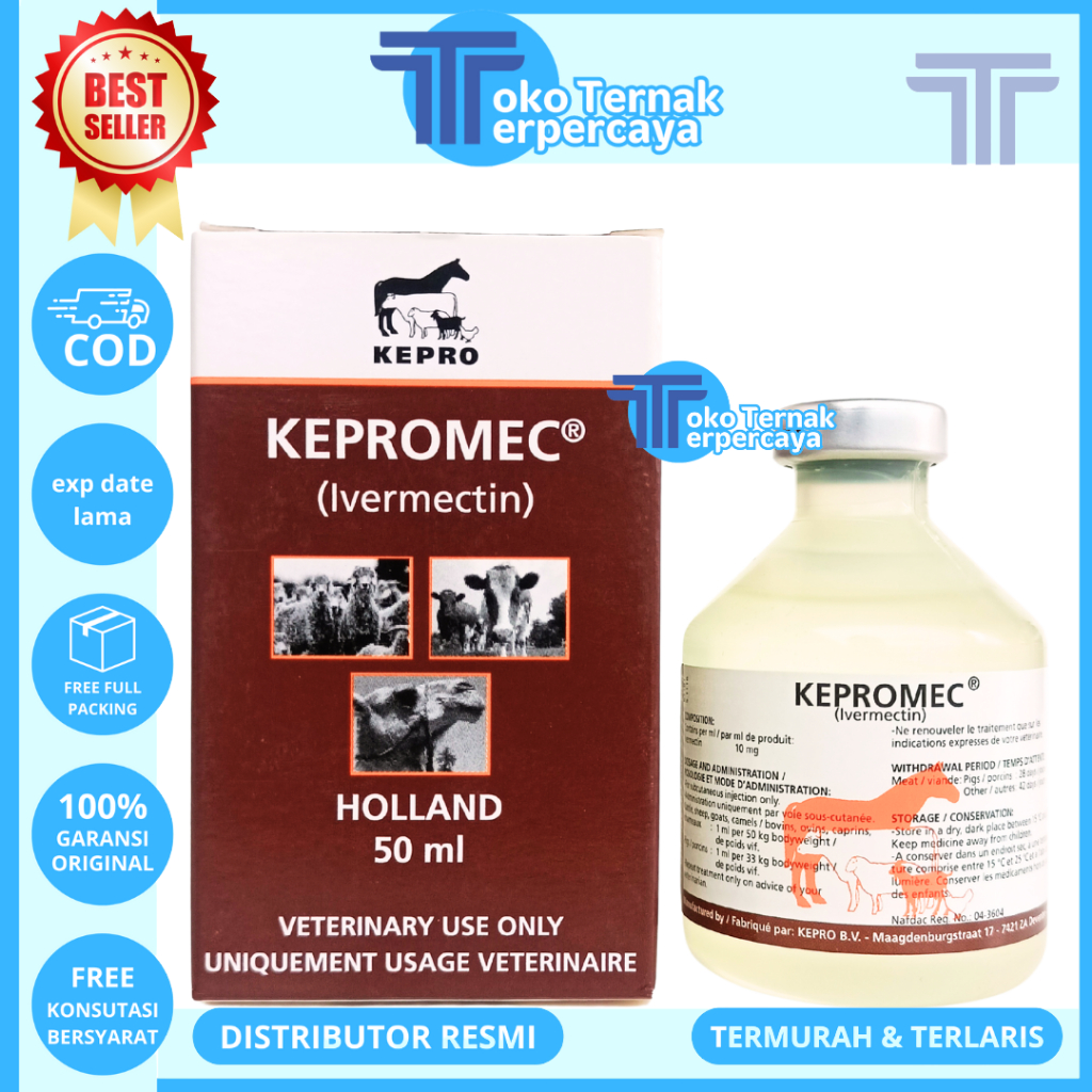 Jual KEPROMEC INJ 50 ML - Obat Hewan Mengatasi Cacing Gudig Scabies ...