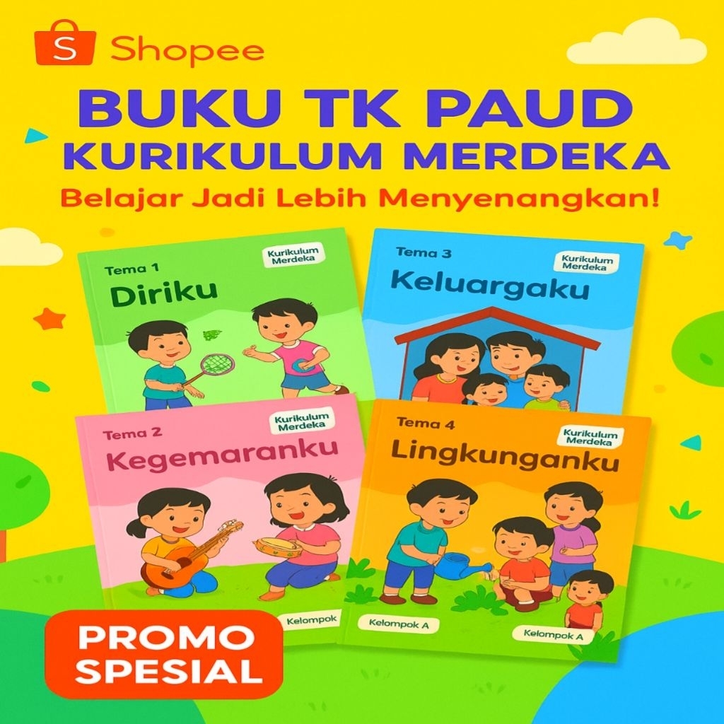 Jual ORI|Buku Kurikulum Merdeka TK PAUD Lengkap – Tema Lengkap & Sesuai Standar Kemendikbud ...