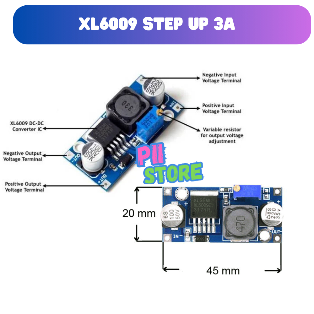 Jual Xl6009 STEP UP DC-DC MODUL PENAIK TEGANGAN 3A BUCK CONVERTER 6009 ...