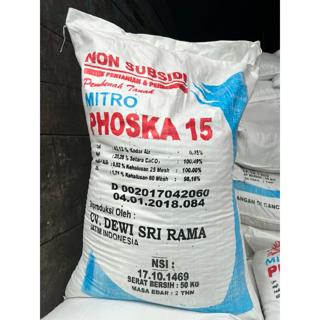 Jual PUPUK PHONSKA / PHOSKA DEWI SRI RAMA 1 SAK REPACK 50 KG | Shopee ...