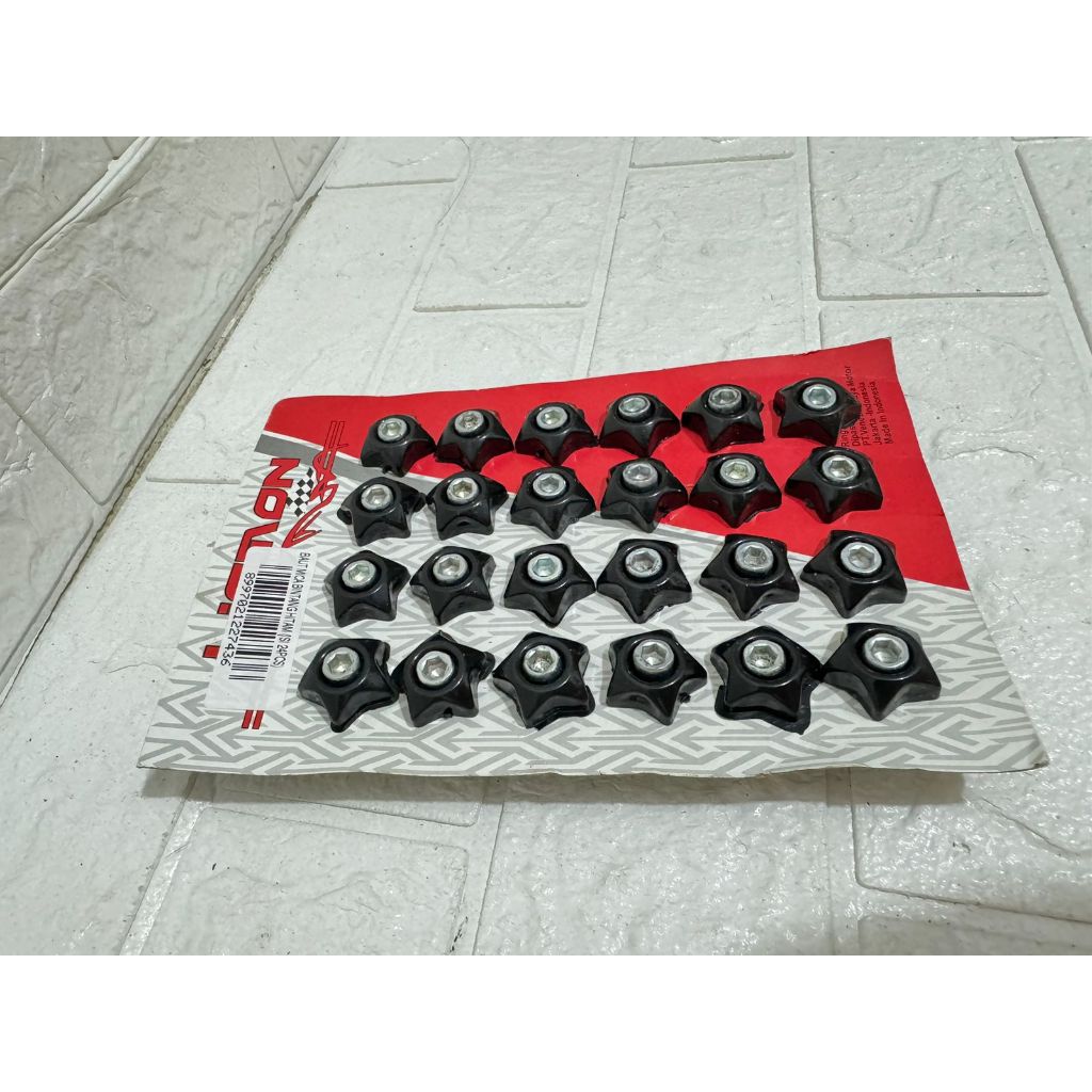 Jual Baud Baut Motor Model Bintang Warna Hitam Baut Bintang Baut Plat ...
